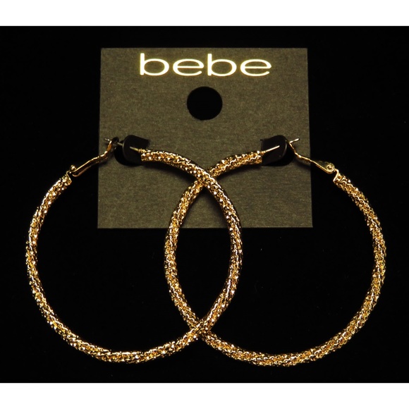 bebe | Jewelry | Bebe Gold Hoop Earrings Nwt Bbe9 | Poshmark